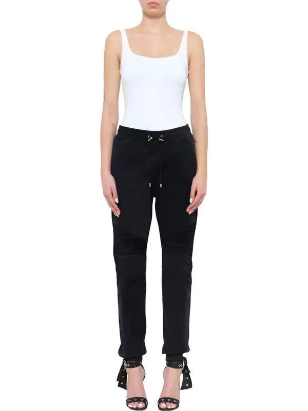 Balmain Biker Track Pants - Black