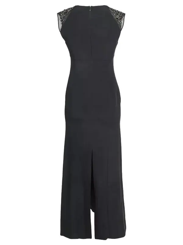 La Perla Embellished Crepe Dress - Black