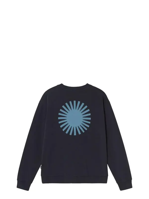 THINKING MU Navy Leon Sweatshirt Back Sun - Blue