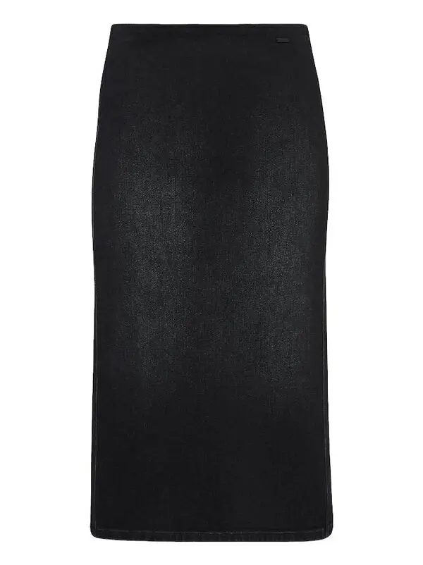 Gucci Denim Midi Skirt - Black