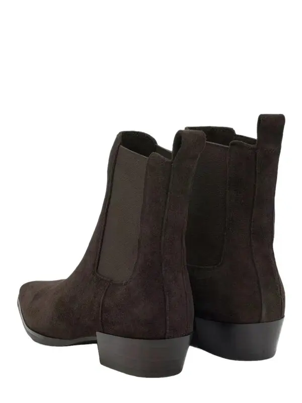 STRATEGIA SHOES Suede Chelsea Boots - Brown