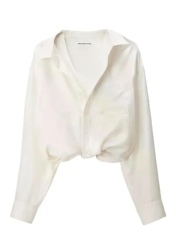 Alexander Wang Pre-styled Cami Top W/ Shirt - Neutrals