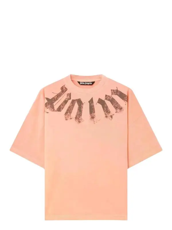Palm Angels Big Neck Logo Loose Tee - Orange