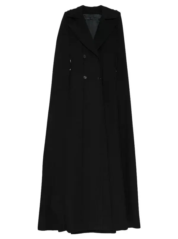 Elie Saab Double-breasted Riding Cape - Black