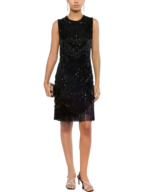 Naeem Khan Art Deco Dress - Black