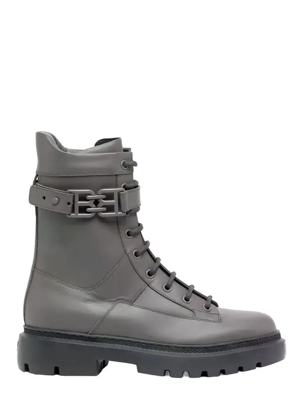 Bally Gioele Leather Boots - Grey