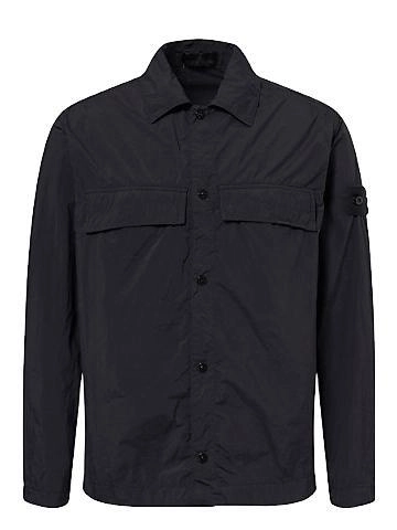 Stone Island Ghost Smerigliato Compass-badge Woven Jacket - Black
