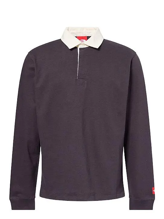 The North Face Red Box Rugby Long-sleeve Cotton-stretch Shirt - Obsidian