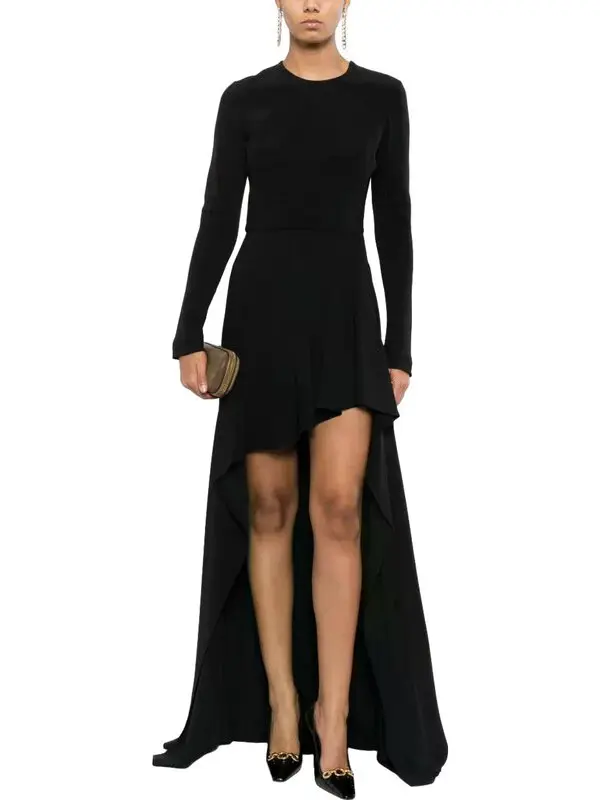 Elie Saab High-low Hem Dress - Black