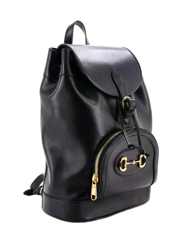 Gucci Horsebit 1955 Leather Backpack - Black