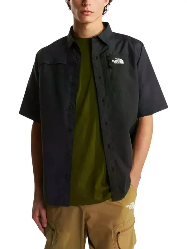 The North Face Logo-print Zip-pocket Shirt - Black