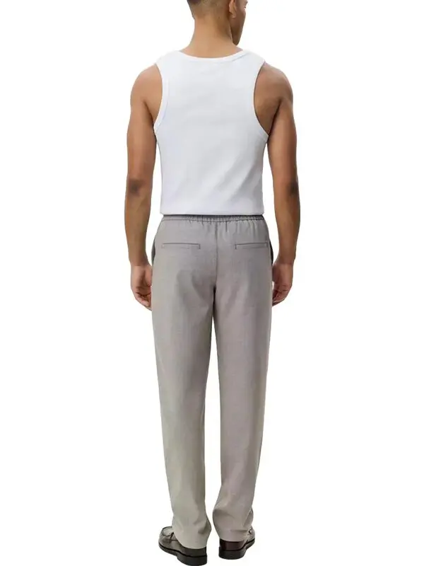 LES DEUX Drawstring-waist Melange Trousers - Grey