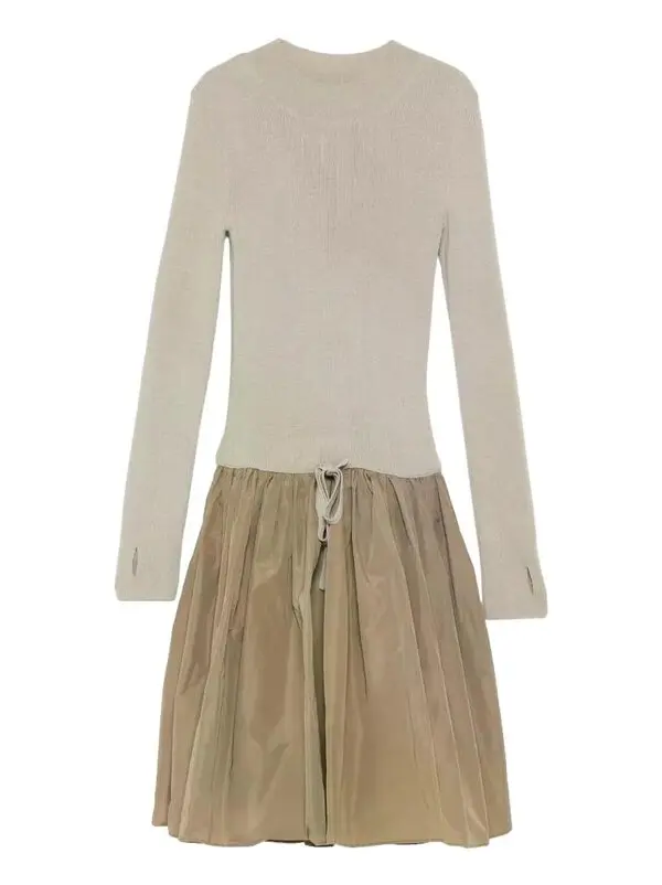 KIMHEKIM Ribbed-knit Flared Dress - Neutrals