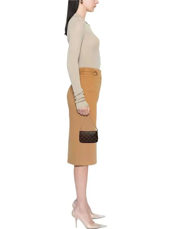 LOUIS VUITTON Damier Ebene Mini Pochette Accessoires Handbag - Brown