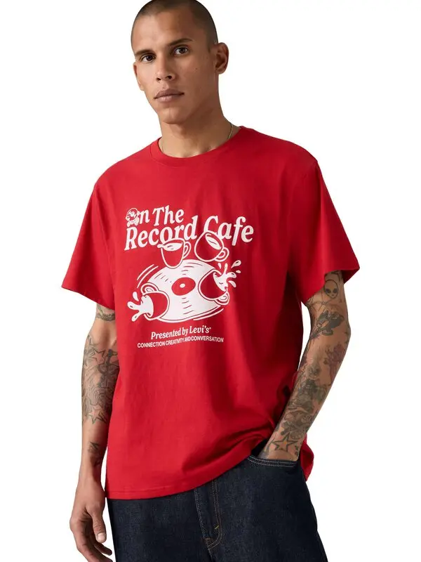 LEVI'S Relaxed Fit Graphic Tee - Red
