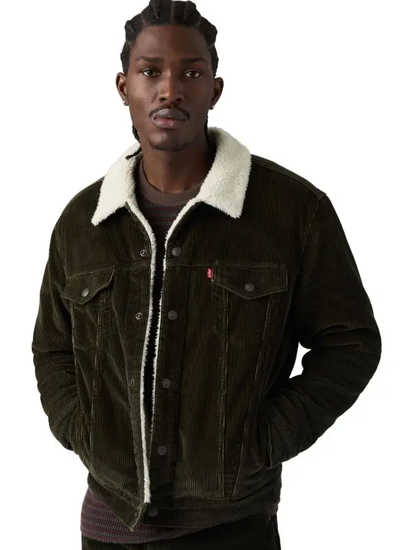 LEVI'S Corduroy Type Iii Sherpa Trucker Jacket - Brown