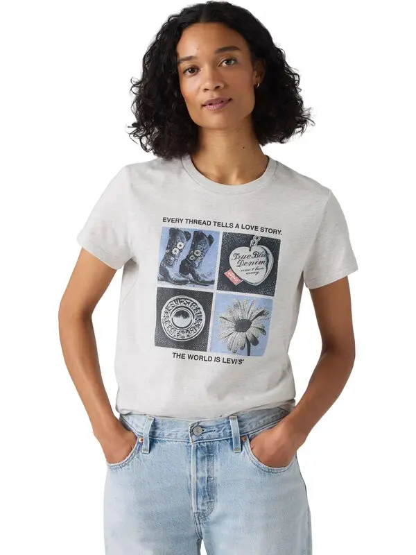 LEVI'S The Perfect T-shirt Graphic Print - Grey