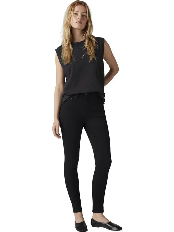 LEVI'S High Rise Skinny Jeans - Black