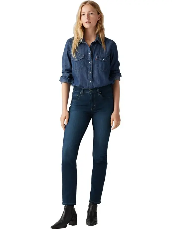 LEVI'S 724 High Rise Straight Jeans - Blue