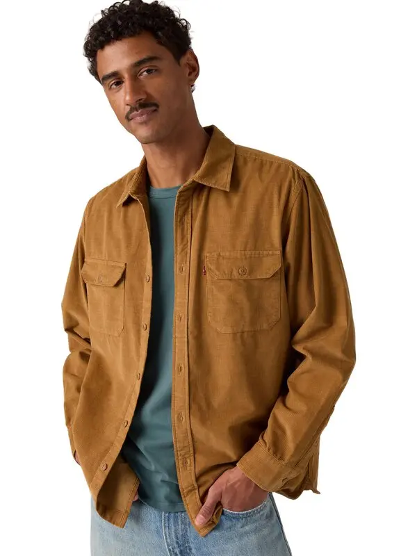 LEVI'S Jackson Corduroy Worker Overshirt - Brown