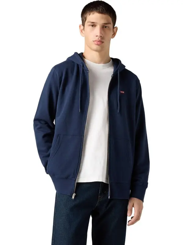 LEVI'S Original Zip Up Hoodie - Blue