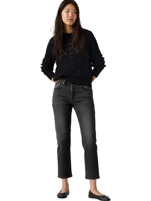 LEVI'S 501 Original Cropped Jeans - Black
