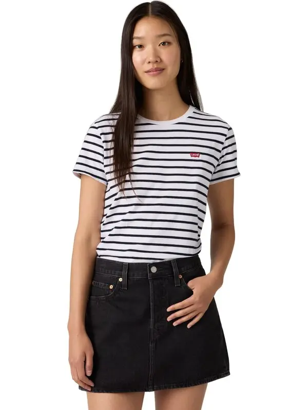 LEVI'S Classic Striped Crewneck T-shirt - Blue