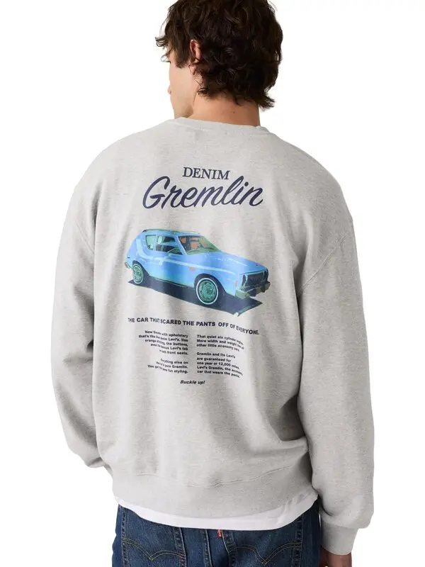 LEVI'S Relaxed Graphic Crewneck Sweatshirt - Grey