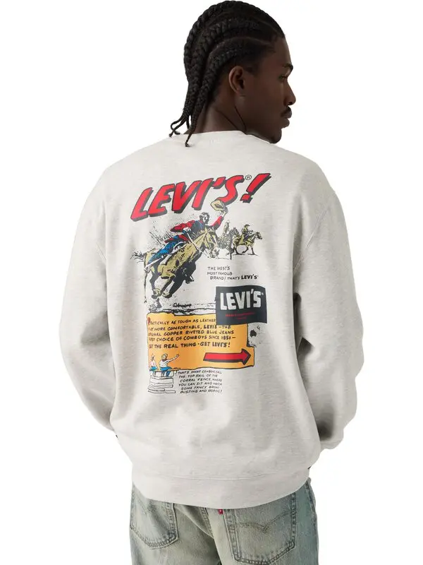 LEVI'S Relaxed Graphic Crewneck Sweatshirt - Grey