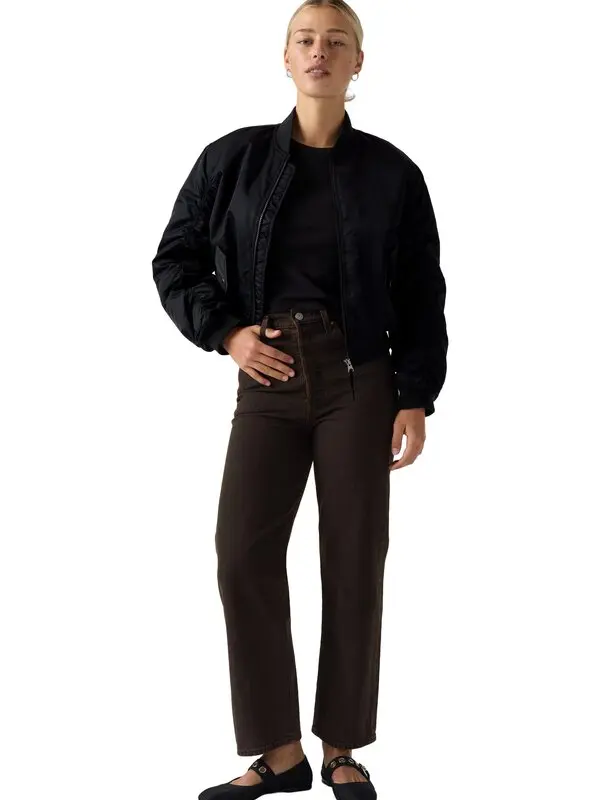LEVI'S Ribcage Straight Ankle Jeans - Brown