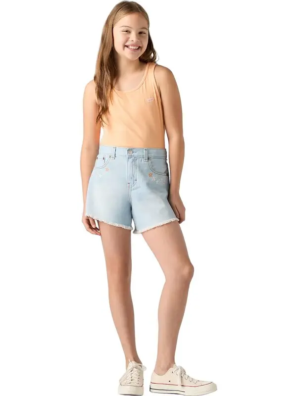 LEVI'S Crochet Applique Denim Shorts - Blue