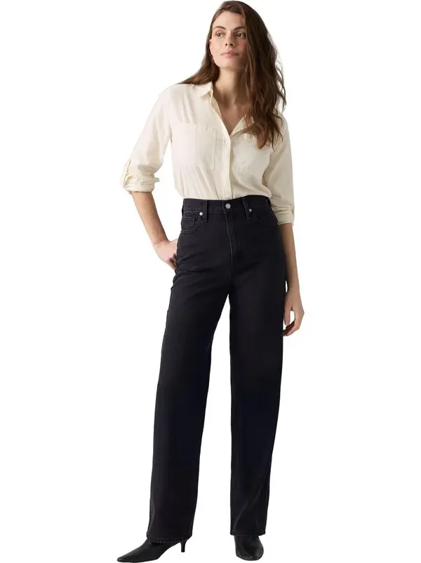 LEVI'S High Waisted Straight Jeans - Black
