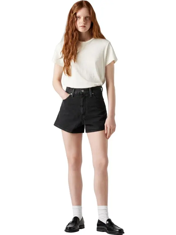 LEVI'S High Waisted Mom Shorts - Black