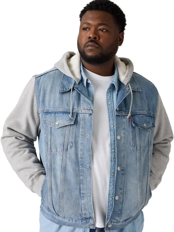 LEVI'S Hybrid Hoodie Trucker Jacket - Blue