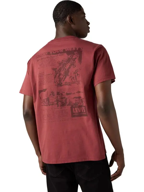 LEVI'S Relaxed Fit Graphic Tee - Red