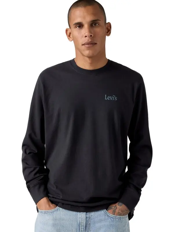 LEVI'S Relaxed Long Sleeve Graphic Tee - Black