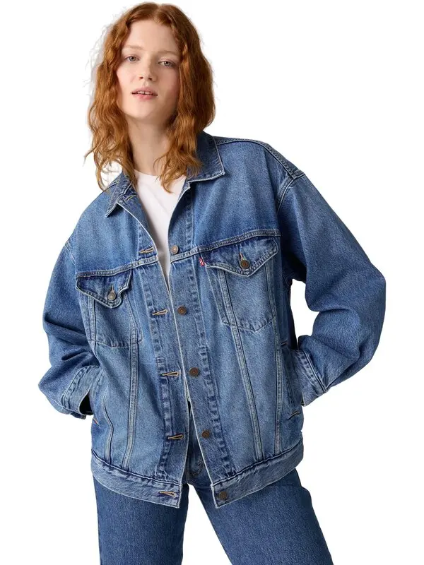 LEVI'S Oversized Denim Trucker Jacket - Blue
