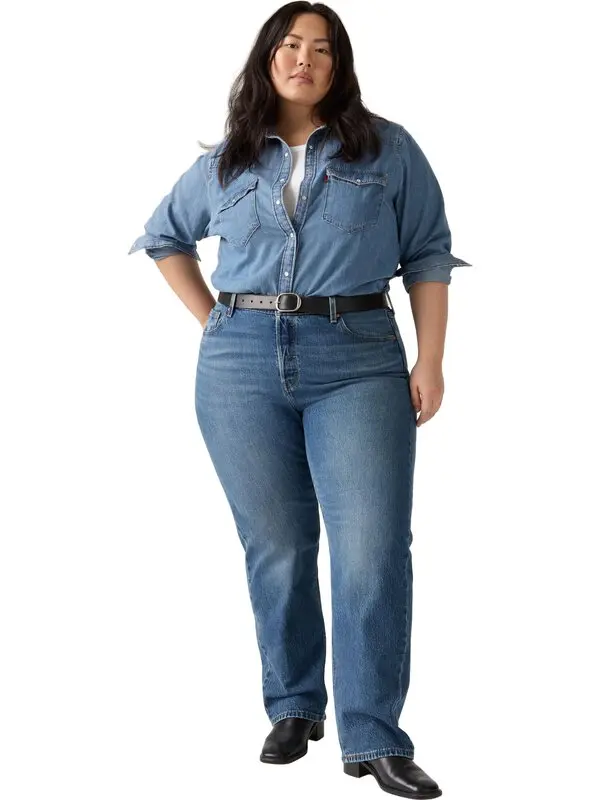 LEVI'S Original Straight Leg Jeans - Medium Wash / Array Away