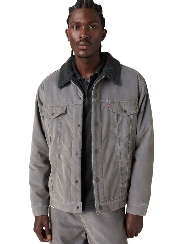LEVI'S Relaxed Sherpa Corduroy Trucker Jacket - Blue