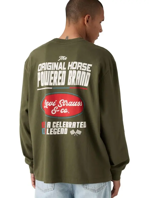 LEVI'S Long Sleeve Graphic Authentic Tee - Green