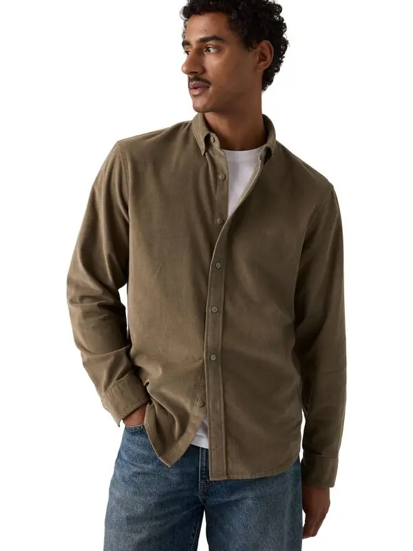 LEVI'S Authentic Button Up Corduroy Shirt - Brown