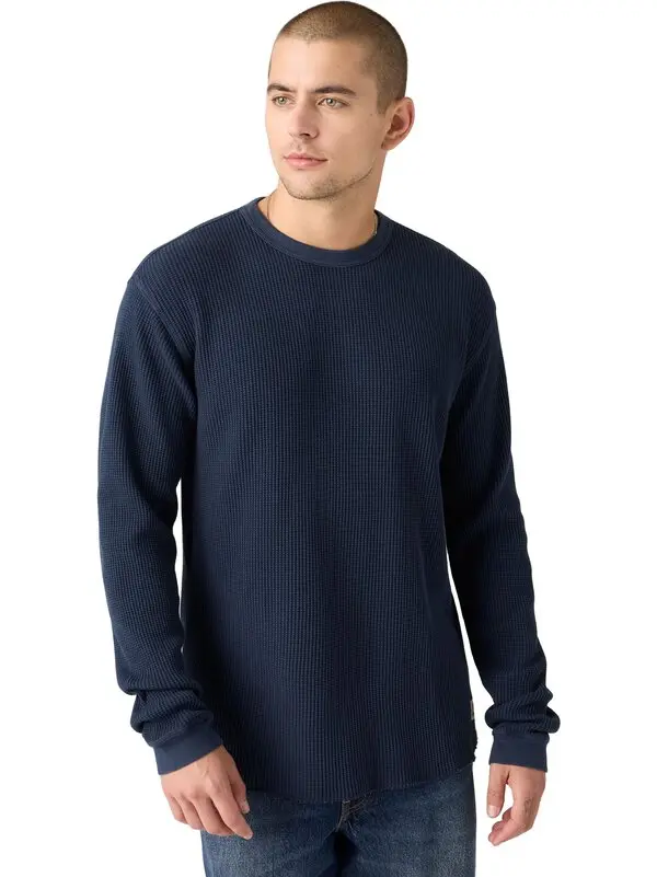 LEVI'S Long Sleeve Relaxed Thermal Tee - Blue