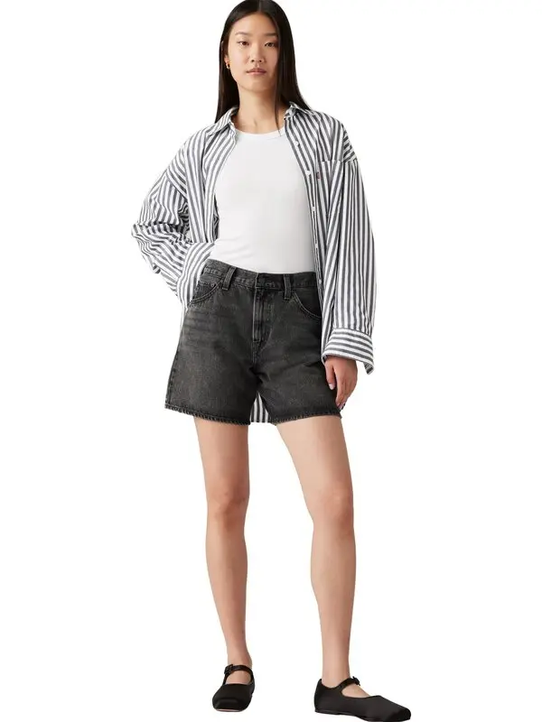 LEVI'S High Rise Baggy Shorts - Black