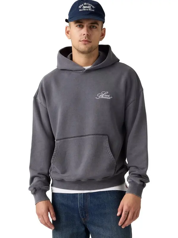 LEVI'S Two Horse Cropped Hoodie - Blue
