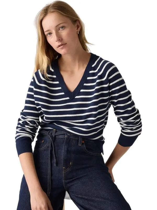 LEVI'S Supersoft V Neck Pullover Sweater - Blue