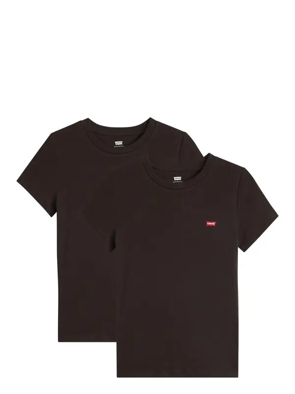 LEVI'S Essential Short-sleeve T-shirts Pack Of Two - Black