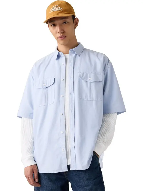 LEVI'S Short Sleeve Pacifica Loose Shirt - Blue