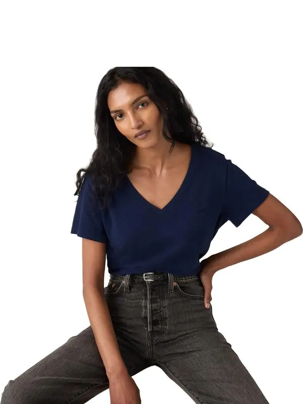 LEVI'S Favorite Cotton V Neck Tee - Blue