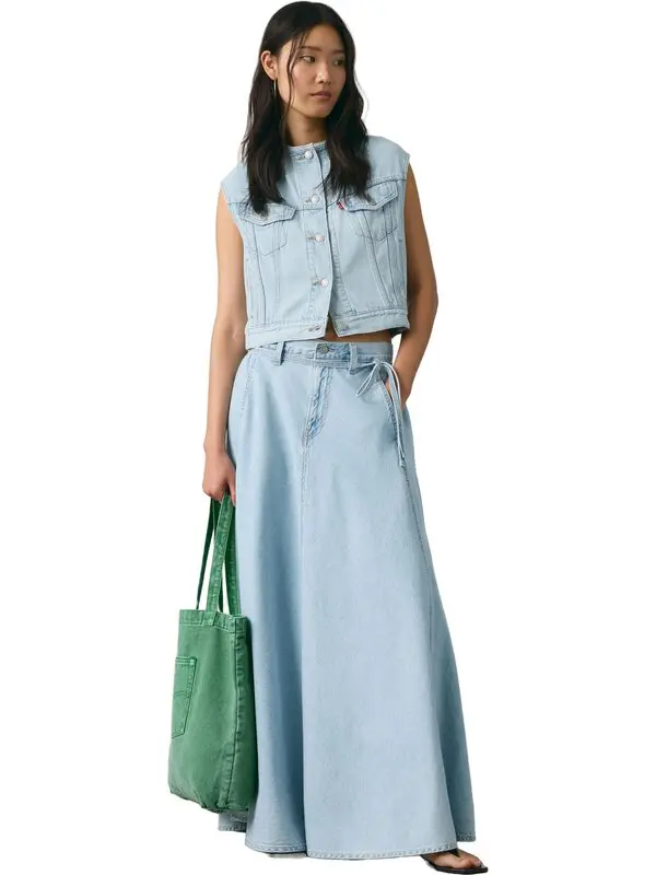 LEVI'S Collarless Shrunken '90s Lightweight Trucker Vest - Blue