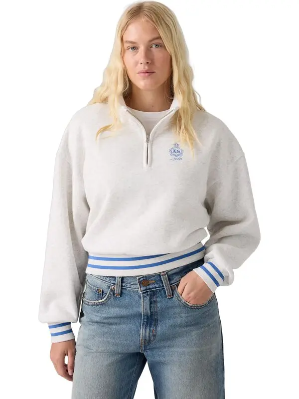 LEVI'S Graphic Everyday Quarter Zip Sweatshirt - Grey